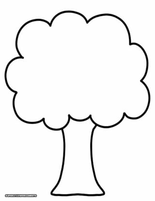 Tree Template (Free Printables) - Superstar Worksheets