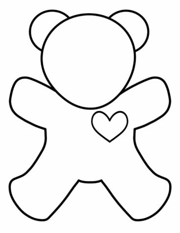 Bear Template (Free Printables) - Superstar Worksheets