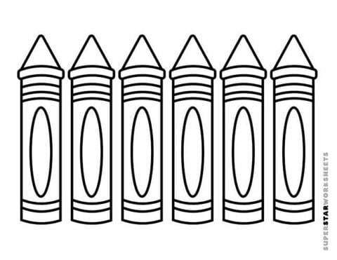 Crayon Template (Free Printables) - Superstar Worksheets