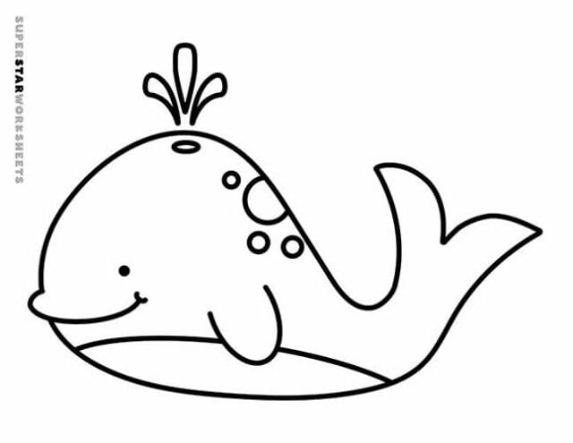 Whale Template (Free Printables) - Superstar Worksheets