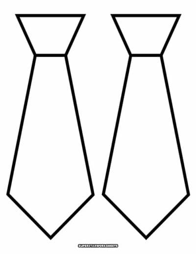 Tie Template (Free Printables) - Superstar Worksheets