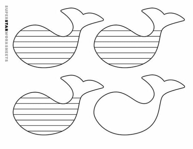 Whale Template (Free Printables) - Superstar Worksheets