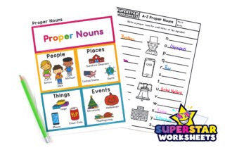 Proper Noun Worksheets - Superstar Worksheets