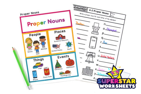 Proper Noun Worksheets - Superstar Worksheets