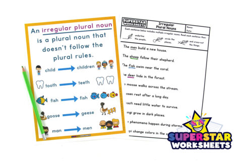 Irregular Plural Noun Worksheets - Superstar Worksheets