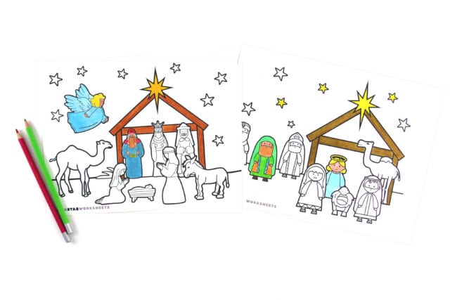 Nativity Coloring Pages (Free Printables) - Superstar Worksheets