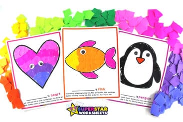 Torn Paper Crafts - Superstar Worksheets