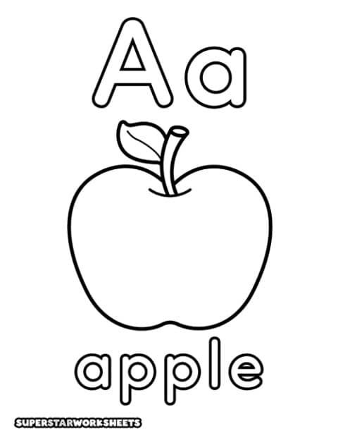 Apple Coloring Pages (Free Printables) - Superstar Worksheets