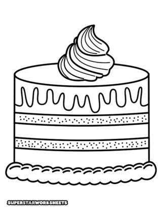 Birthday Cake Coloring Pages (Free Printables) - Superstar Worksheets