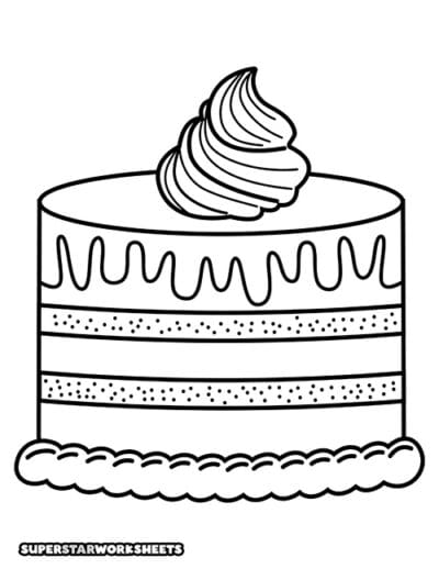 Birthday Cake Coloring Pages (Free Printables) - Superstar Worksheets