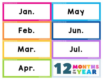 Months of the Year - Superstar Worksheets