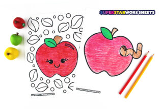 Apple Coloring Pages (Free Printables) - Superstar Worksheets