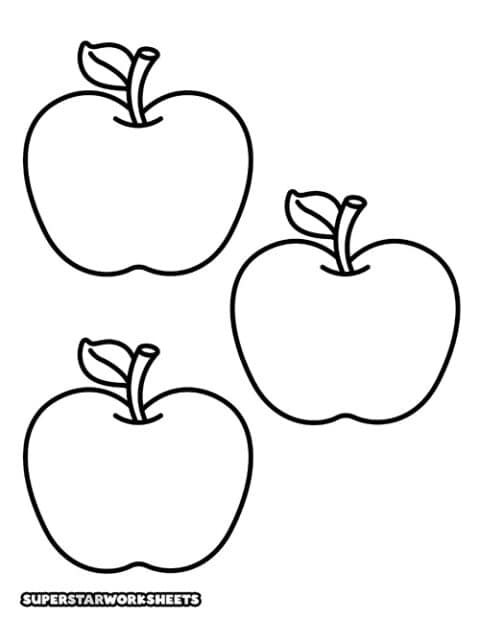 Apple Coloring Pages (Free Printables) - Superstar Worksheets