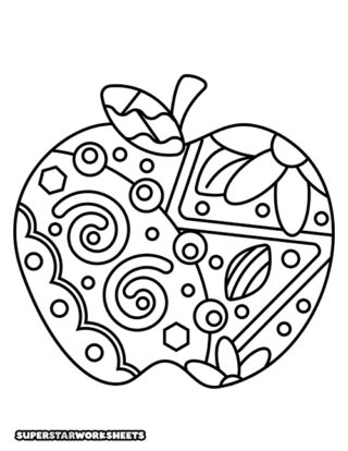 Apple Coloring Pages (Free Printables) - Superstar Worksheets