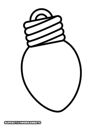 Christmas Lights Coloring Pages (Free Printables) - Superstar Worksheets