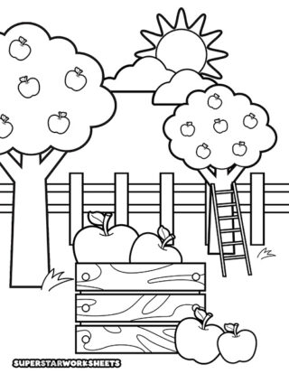 Apple Coloring Pages (Free Printables) - Superstar Worksheets