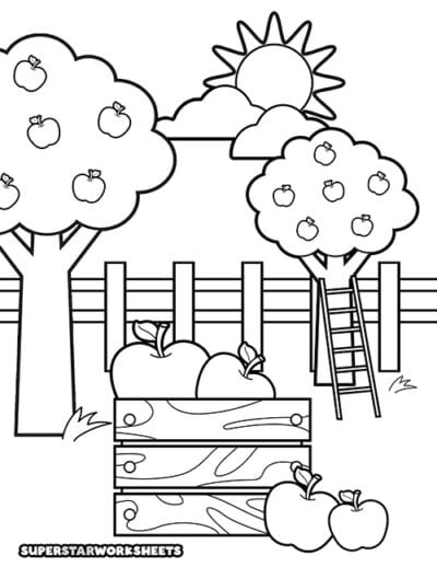 Apple Coloring Pages (Free Printables) - Superstar Worksheets