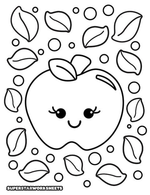 Apple Coloring Pages (Free Printables) - Superstar Worksheets
