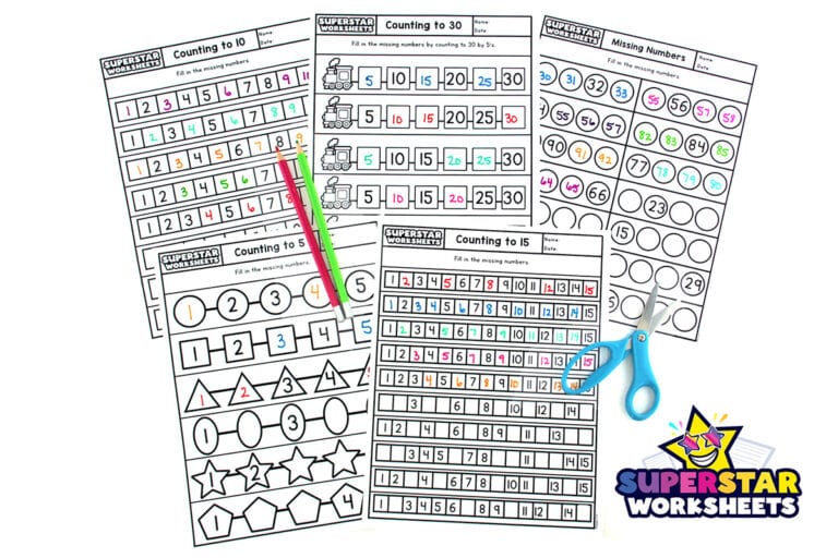 Missing Number Worksheets - Superstar Worksheets