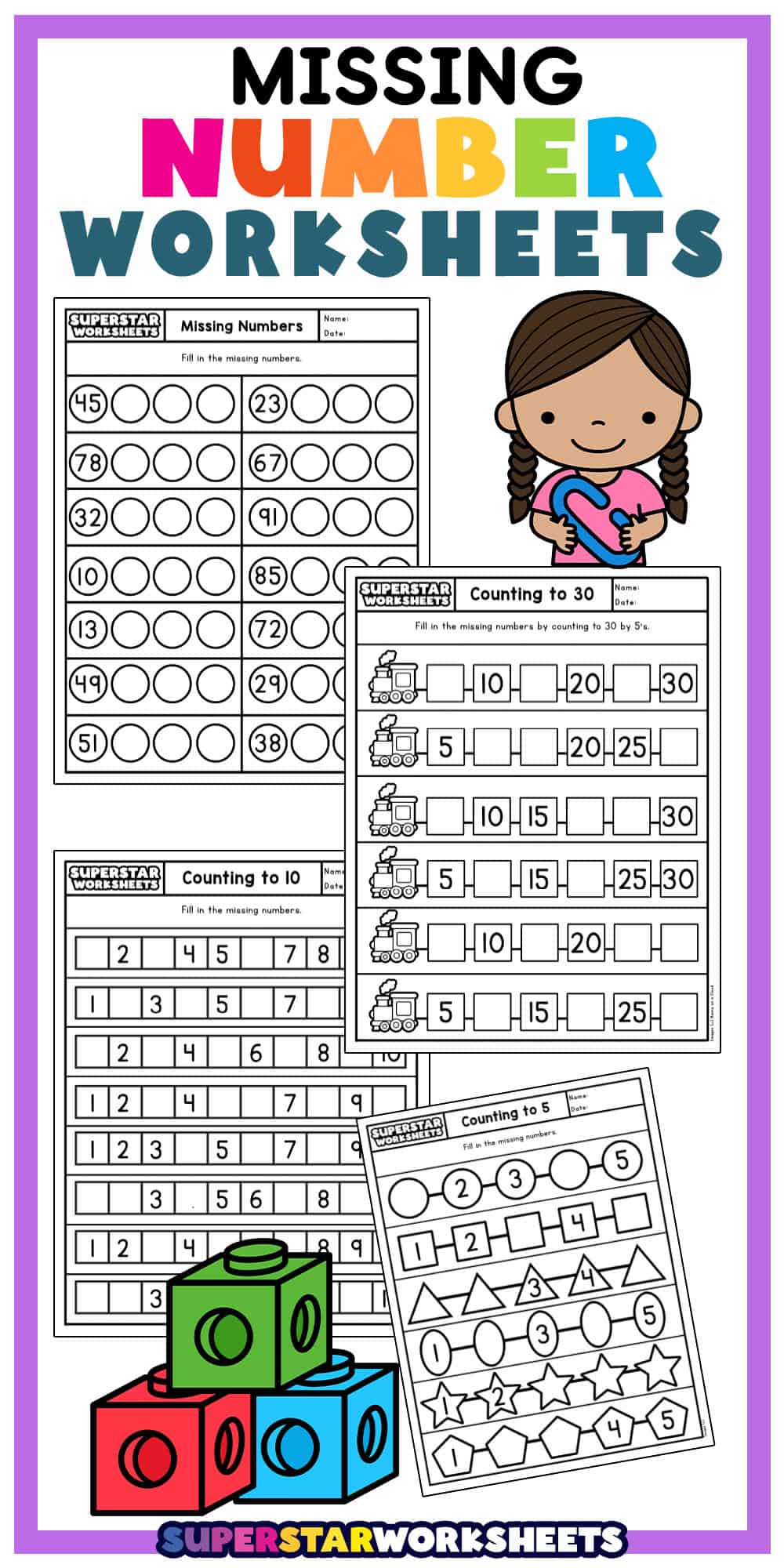 Missing Number Worksheets - Superstar Worksheets