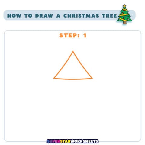 How to Draw a Christmas Tree (Free Printables) - Superstar Worksheets