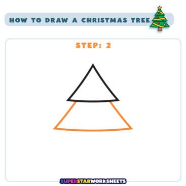 How to Draw a Christmas Tree - Superstar Worksheets