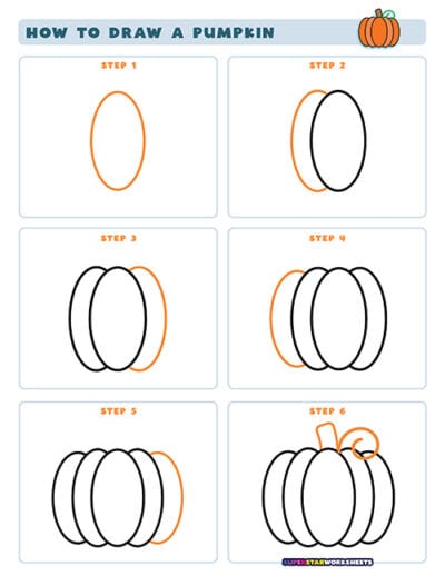 How to Draw a Pumpkin - Superstar Worksheets