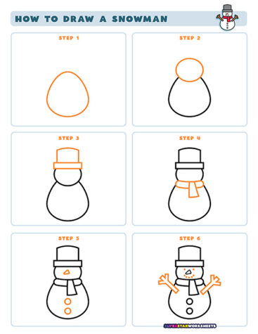 How to Draw a Snowman - Superstar Worksheets