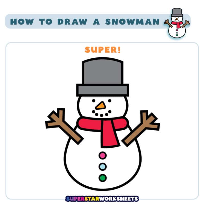 How to Draw a Snowman - Superstar Worksheets