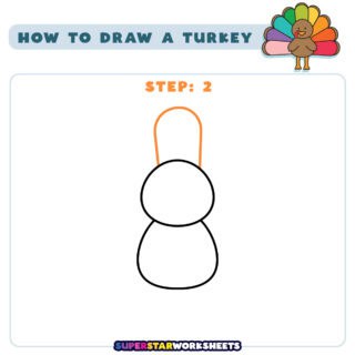 How to Draw a Turkey - Superstar Worksheets