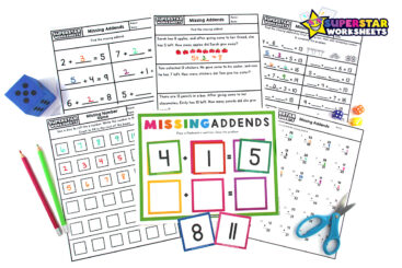 Missing Addend Worksheets - Superstar Worksheets
