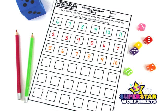 Missing Number Worksheets - Superstar Worksheets