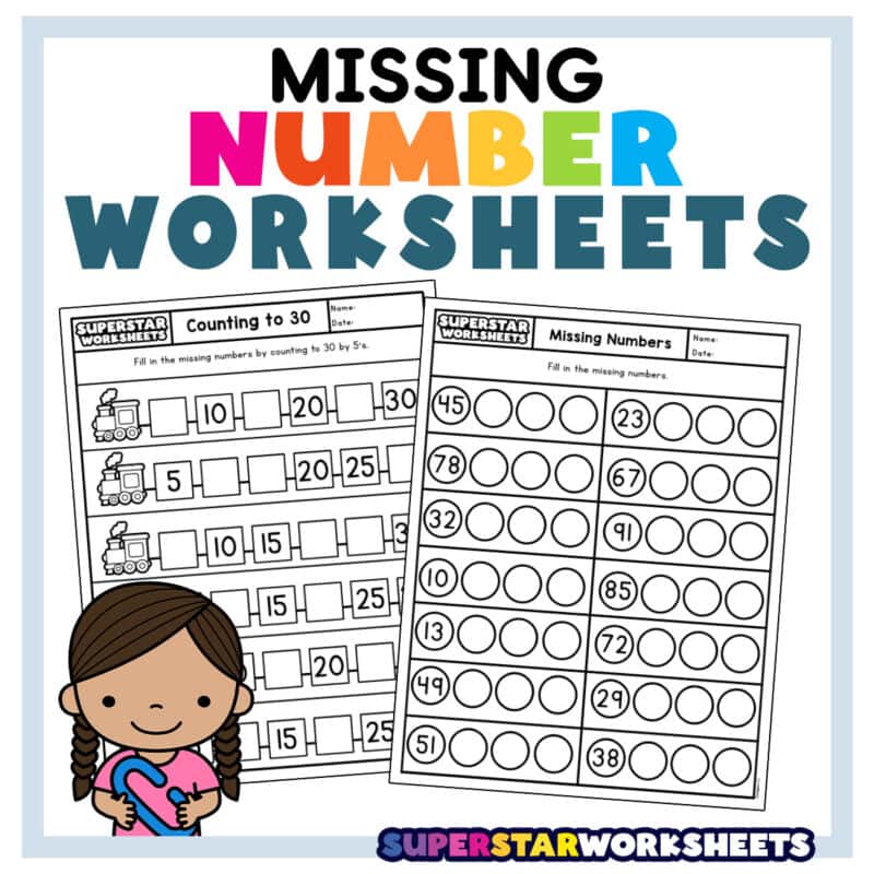 Missing Number Worksheets - Superstar Worksheets
