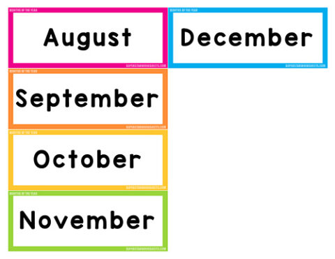 Months of the Year - Superstar Worksheets