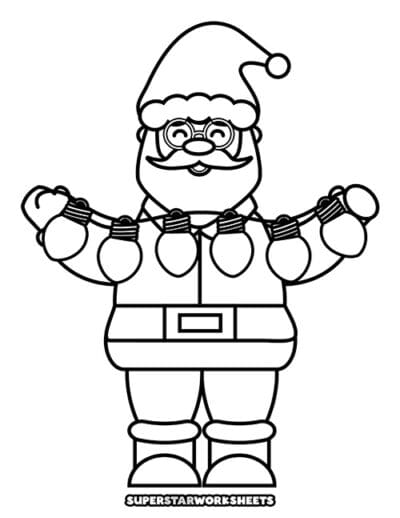 Christmas Lights Coloring Pages (Free Printables) - Superstar Worksheets