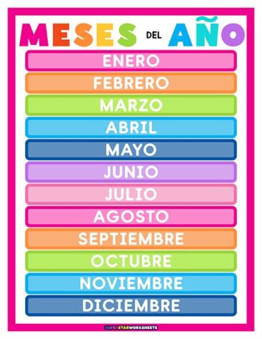 Months of the Year - Superstar Worksheets