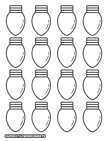 Christmas Light Templates (Free Printables) - Superstar Worksheets