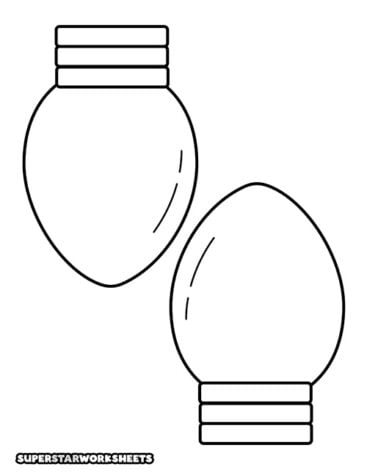 Christmas Light Templates (Free Printables) - Superstar Worksheets
