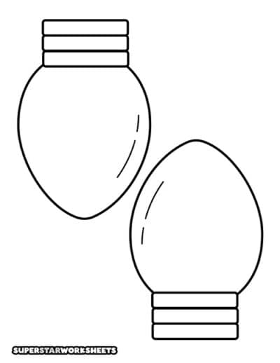 Christmas Light Templates (Free Printables) - Superstar Worksheets