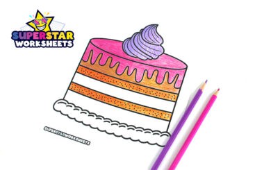 Birthday Cake Coloring Pages (Free Printables) - Superstar Worksheets