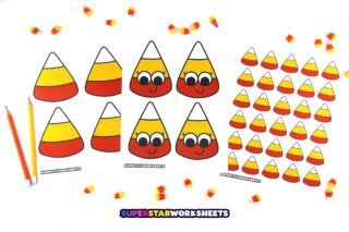 Candy Corn Template (Free Printables) - Superstar Worksheets