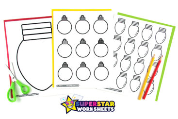Christmas Light Templates (Free Printables) - Superstar Worksheets