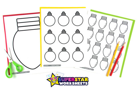 Christmas Light Templates (Free Printables) - Superstar Worksheets