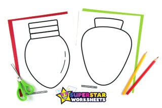Christmas Light Templates (Free Printables) - Superstar Worksheets
