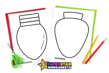 Christmas Light Templates (Free Printables) - Superstar Worksheets