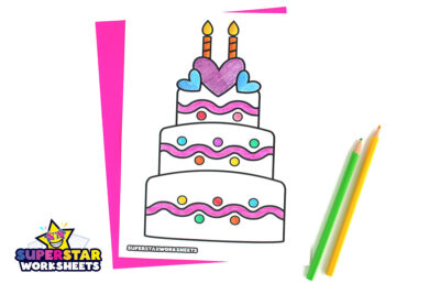 Birthday Cake Coloring Pages (Free Printables) - Superstar Worksheets