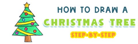 How to Draw a Christmas Tree (Free Printables) - Superstar Worksheets