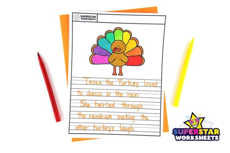 How to Draw a Turkey - Superstar Worksheets