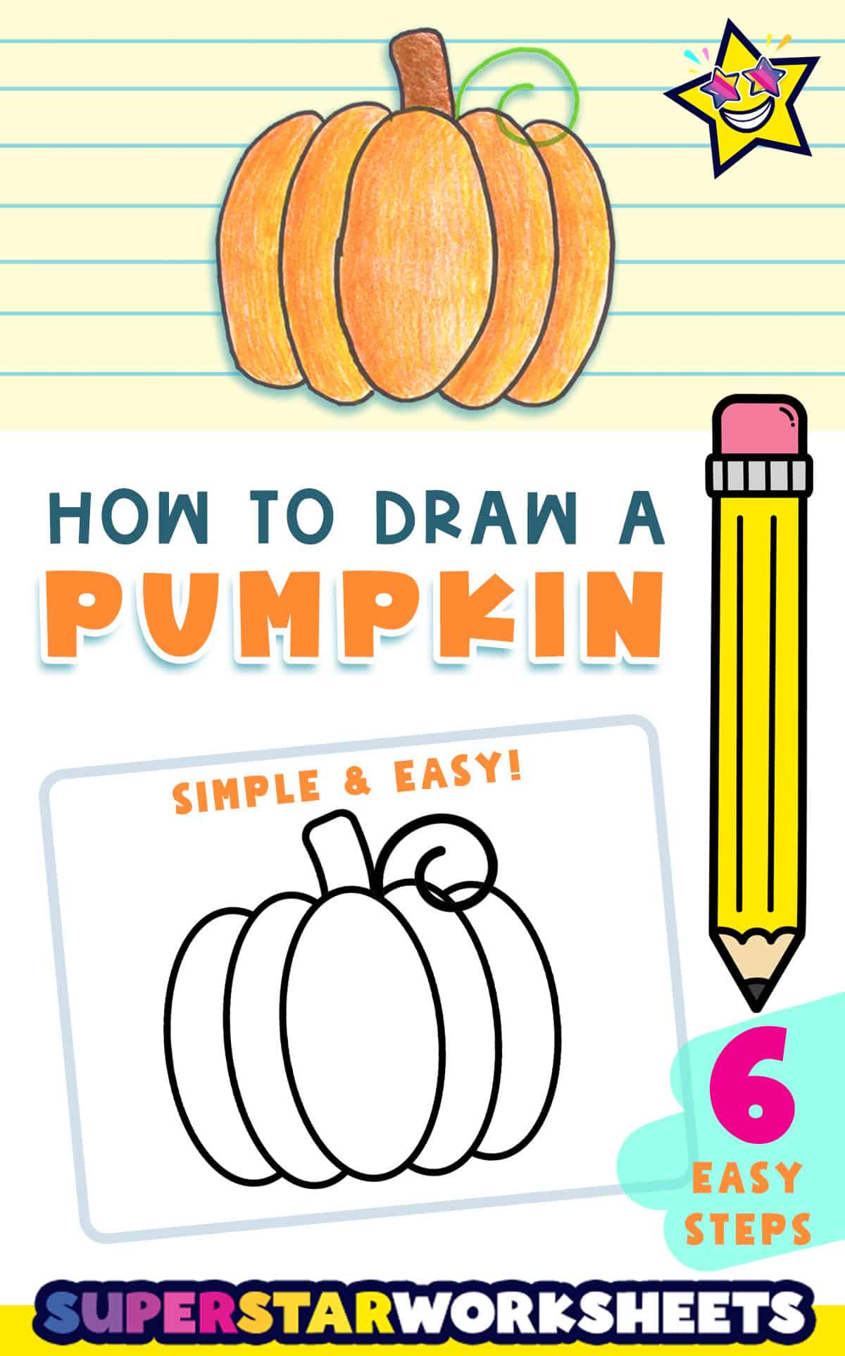 How to Draw a Pumpkin - Superstar Worksheets