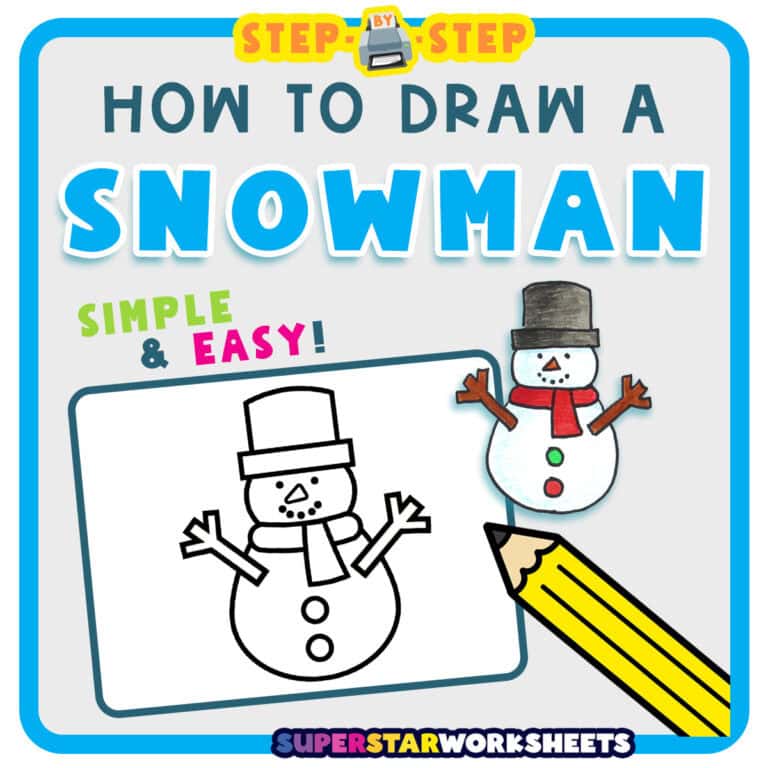 How to Draw a Snowman - Superstar Worksheets